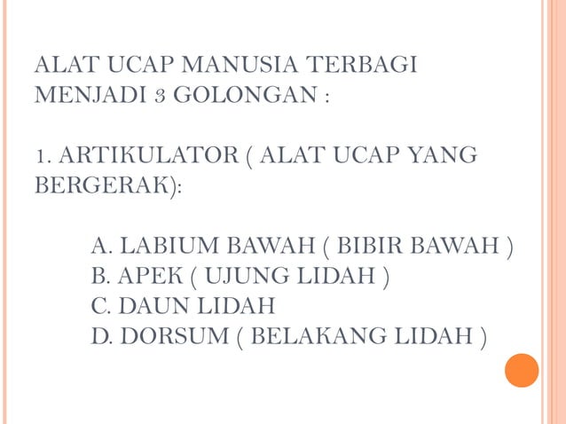 Alat ucap manusia | PPT