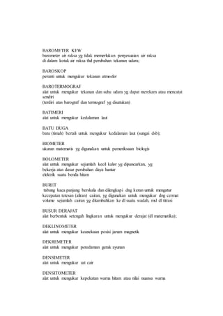 Alat ukur | DOCX