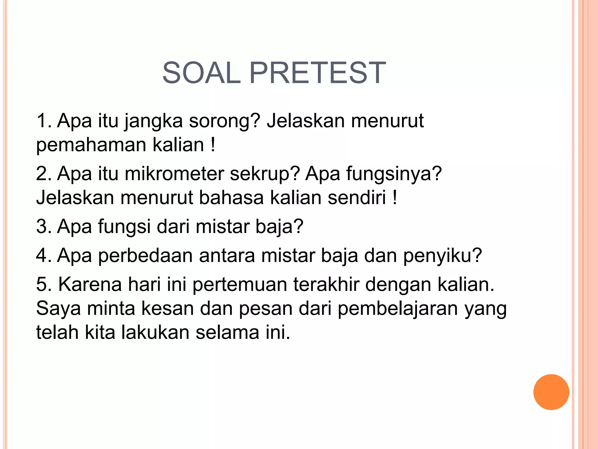 Alat ukur mekanik | PPTX
