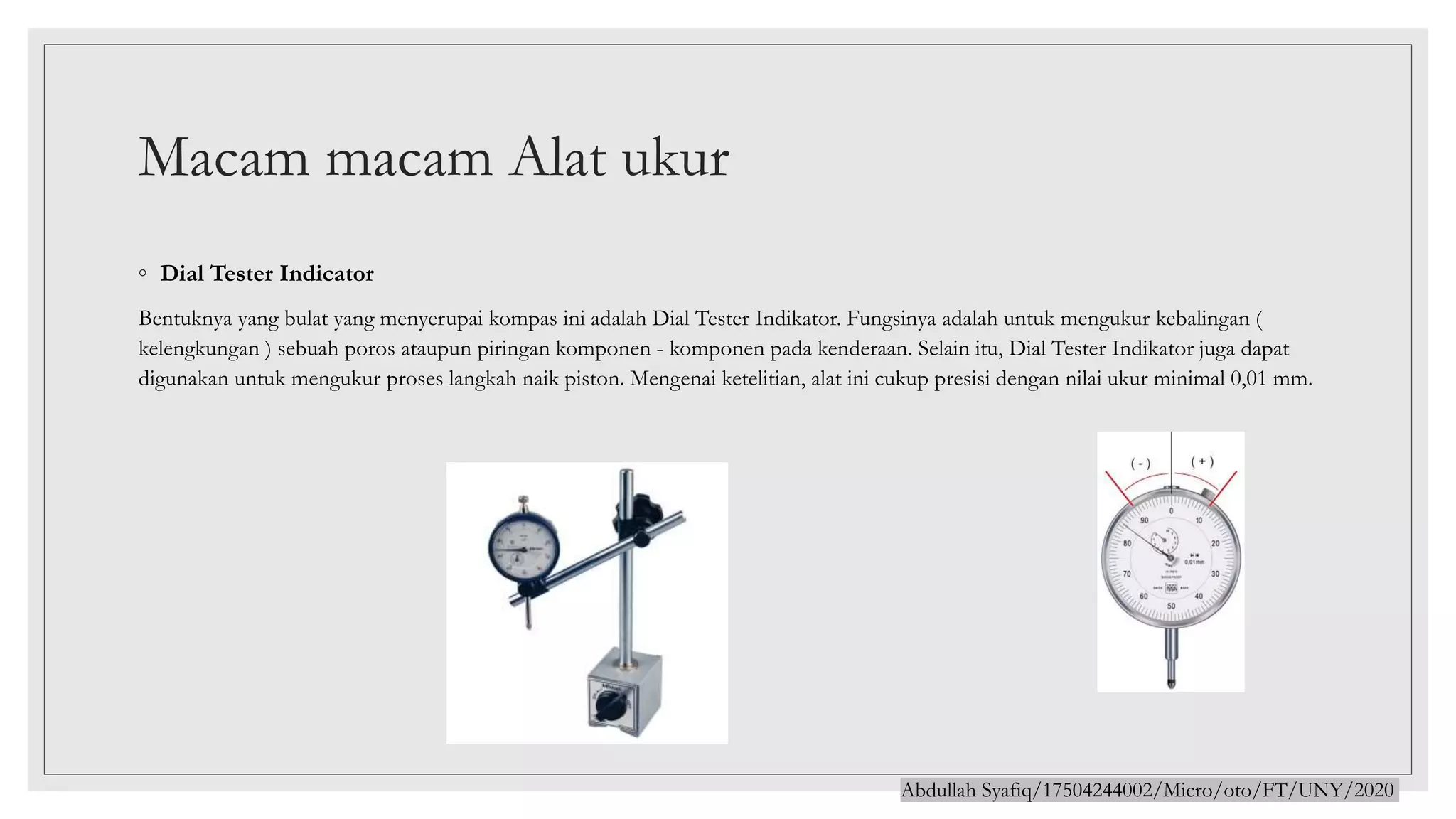 Alat ukur mekanik | PPTX