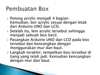 Alat ukur tinggi badan otomatis | PPT