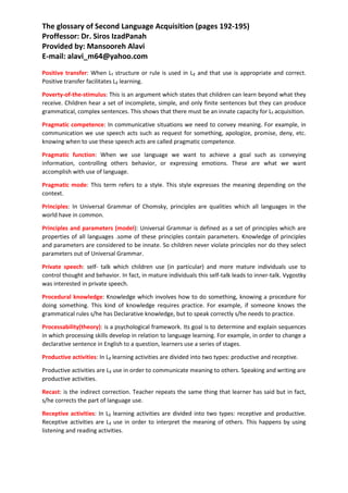 Alavi glossary m | PDF