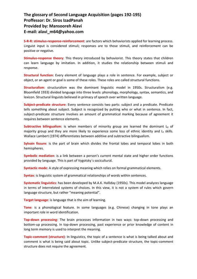 Alavi glossary m | PDF