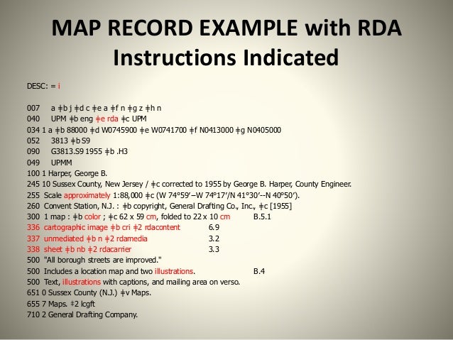 Cartographic Resources Cataloging with RDA Workshop