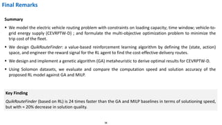 Reinforcement Learning for EVRP with V2G | PDF