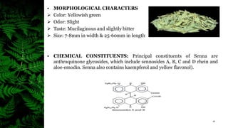 Laxatives: Aloe, Rhubarb, Castor oil, Isabgol, Senna | PPTX
