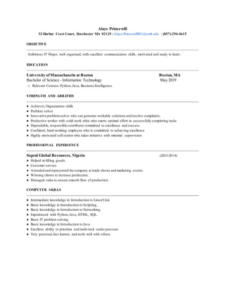 Alaye princewill resume 2018 2 | PDF