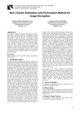 New Chaotic Substation and Permutation Method for Image Encryption | PDF