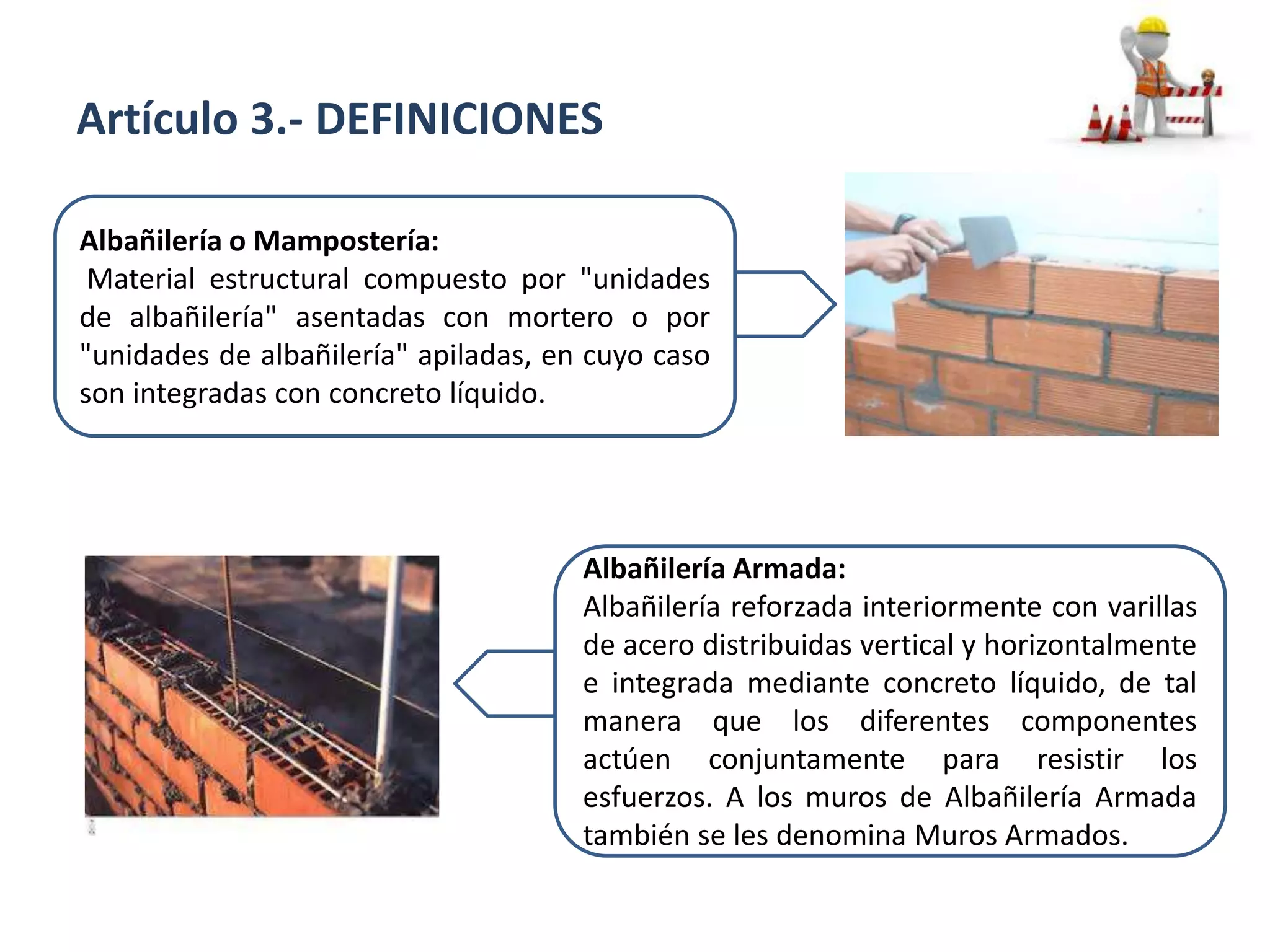 Albañilería estructural (norma técnica E.070 albañilería) | PPT