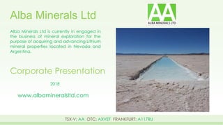 Alba minerals presentation | PPT