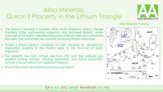 Alba minerals presentation | PPT