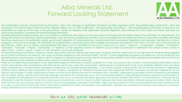 Alba minerals presentation | PPT