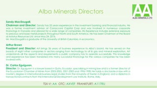 Alba minerals presentation | PPT