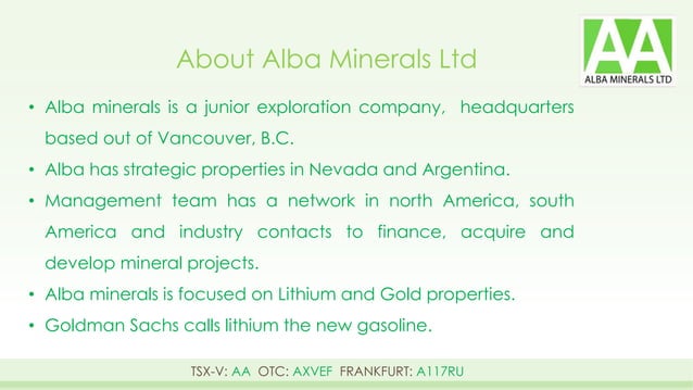 Alba minerals presentation | PPT