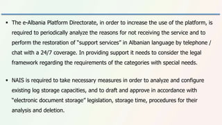 Audit of the e-Albania Platform | PPT