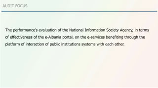 Audit of the e-Albania Platform | PPT