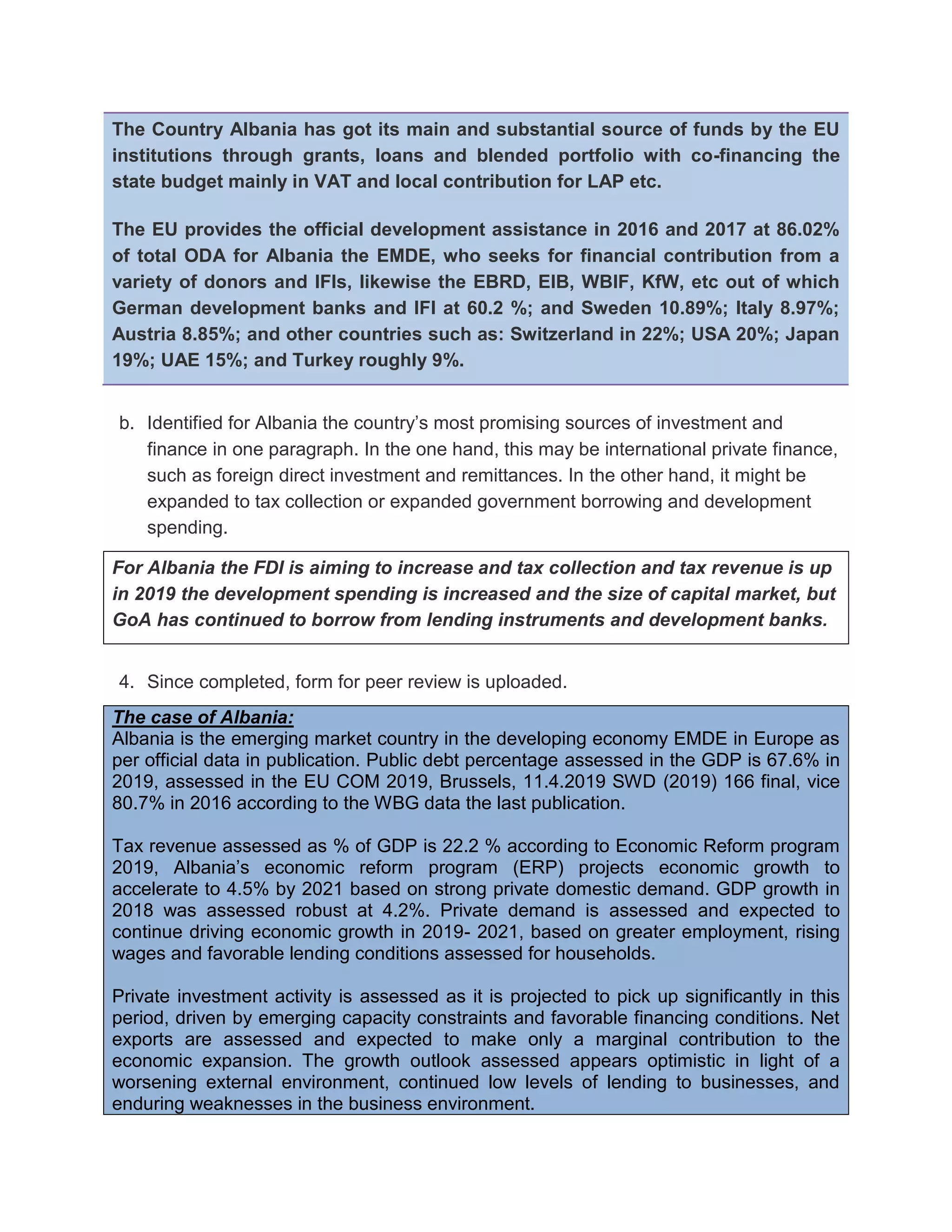 Albania in the emde s for europe | PDF