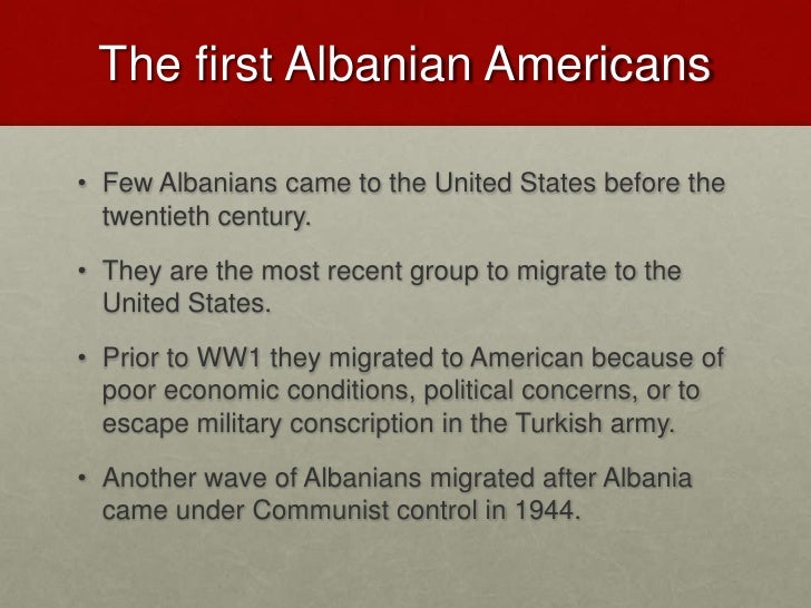 Albanian americans presentation