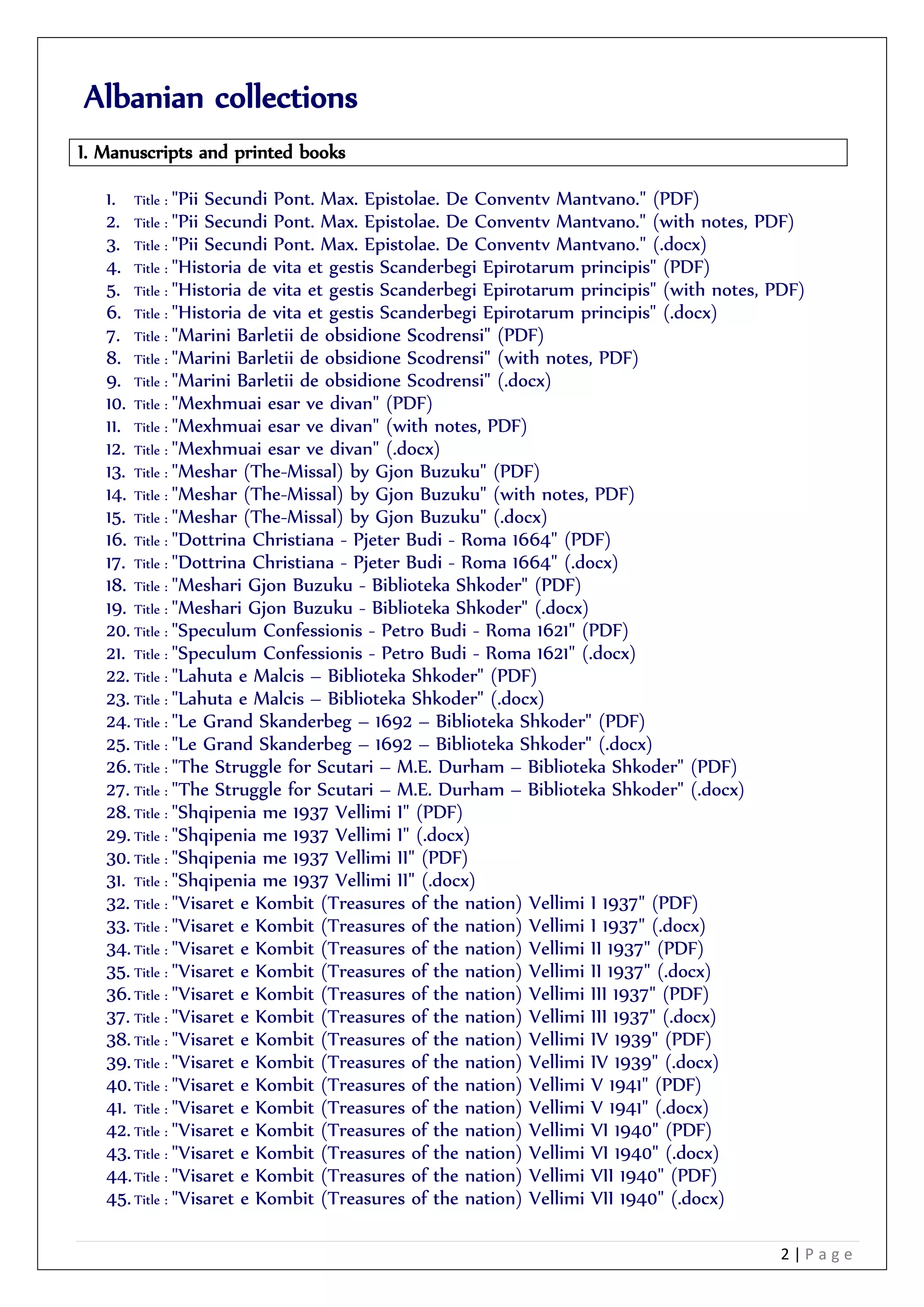 Albanian Books Collections | PDF