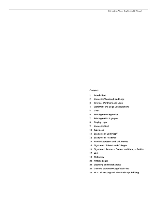 Albany graphic identity_manual_2.0 | PDF | Education