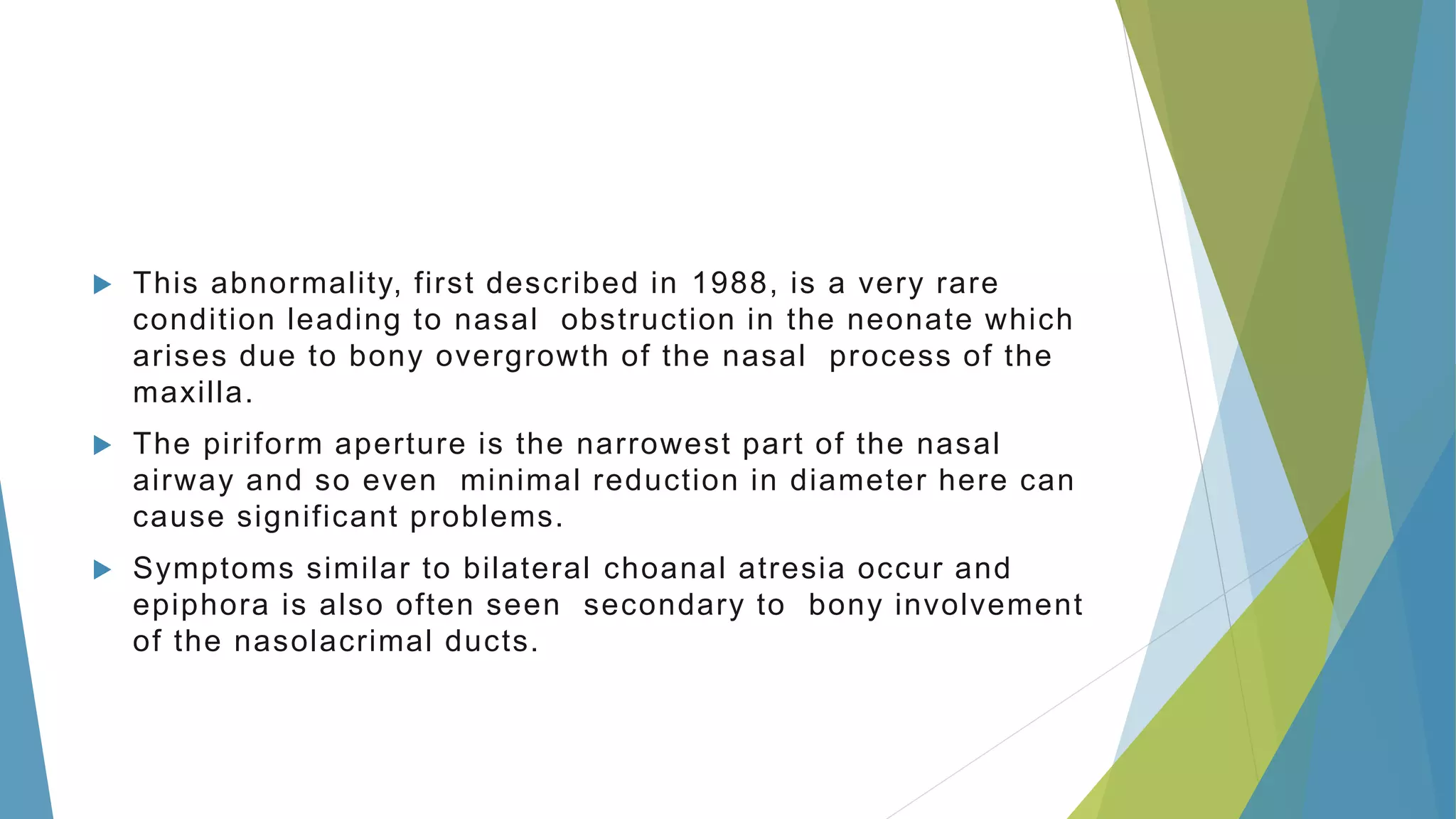 Congenital nasal obstruction | PPTX