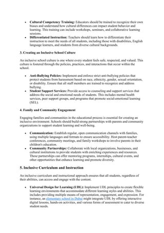 Building Inclusive Schools: Strategies for Fostering Diversity and ...