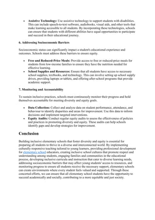 Building Inclusive Schools: Strategies for Fostering Diversity and ...