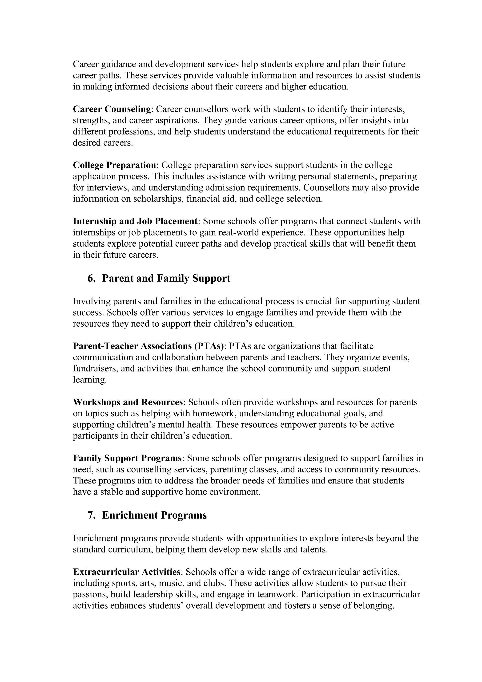 Supporting Student Success: The Role of School Support Services | PDF