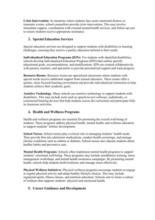 Supporting Student Success: The Role of School Support Services | PDF