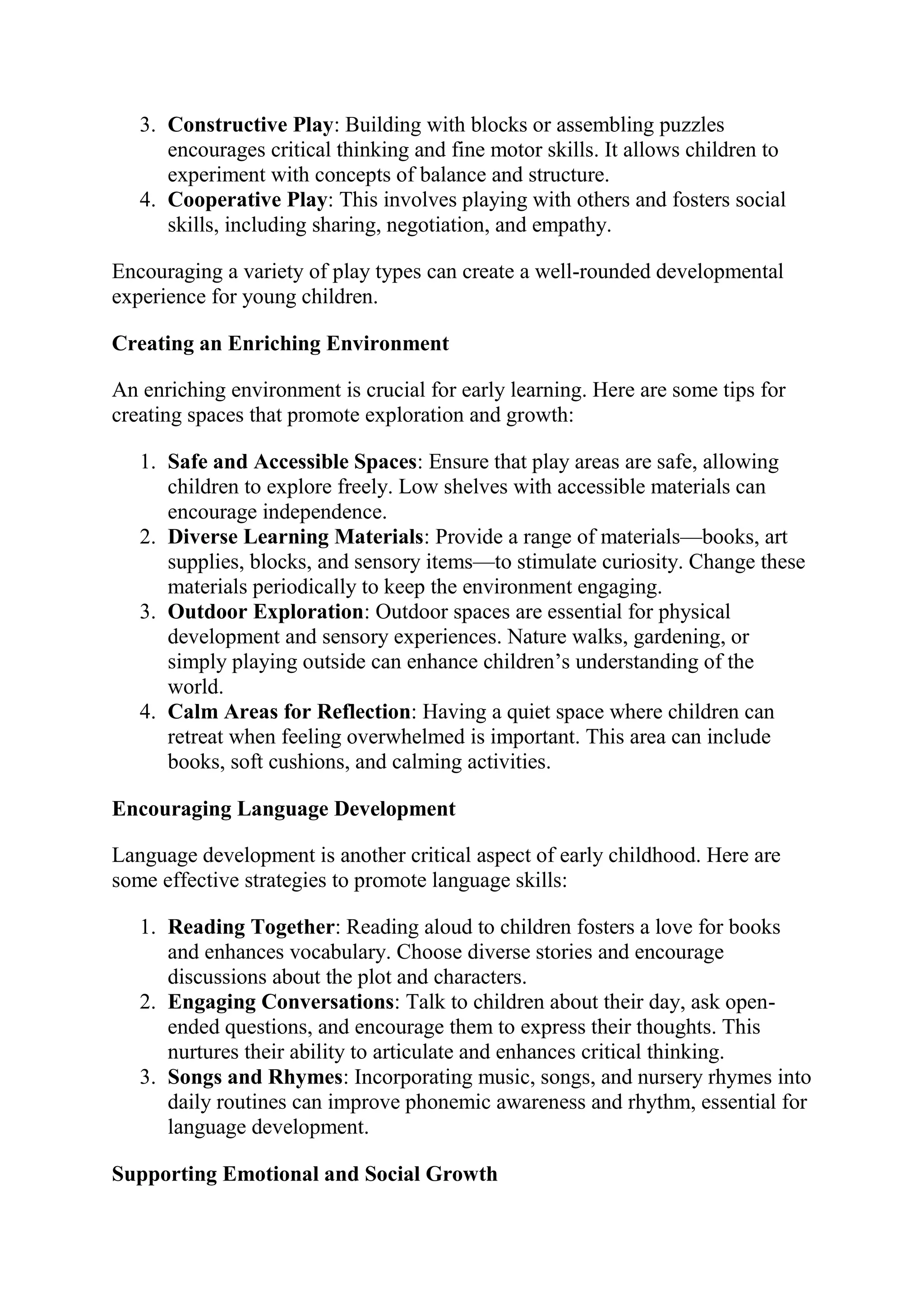 Nurturing Young Minds: A Guide to Early Childhood Development | PDF