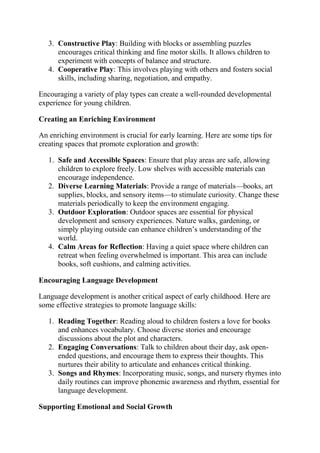Nurturing Young Minds: A Guide to Early Childhood Development | PDF ...