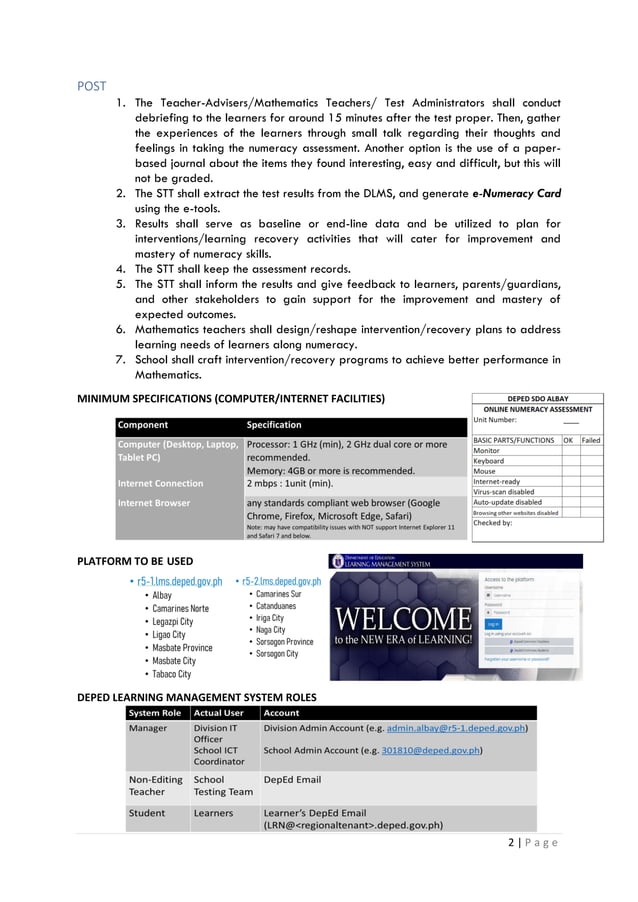 Albay Numeracy Assessment Tools (ALNAT) Manual.pdf | Educational ...