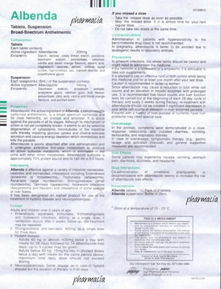 Albenda tablet & suspension patirnt information leafleat signed | PDF ...
