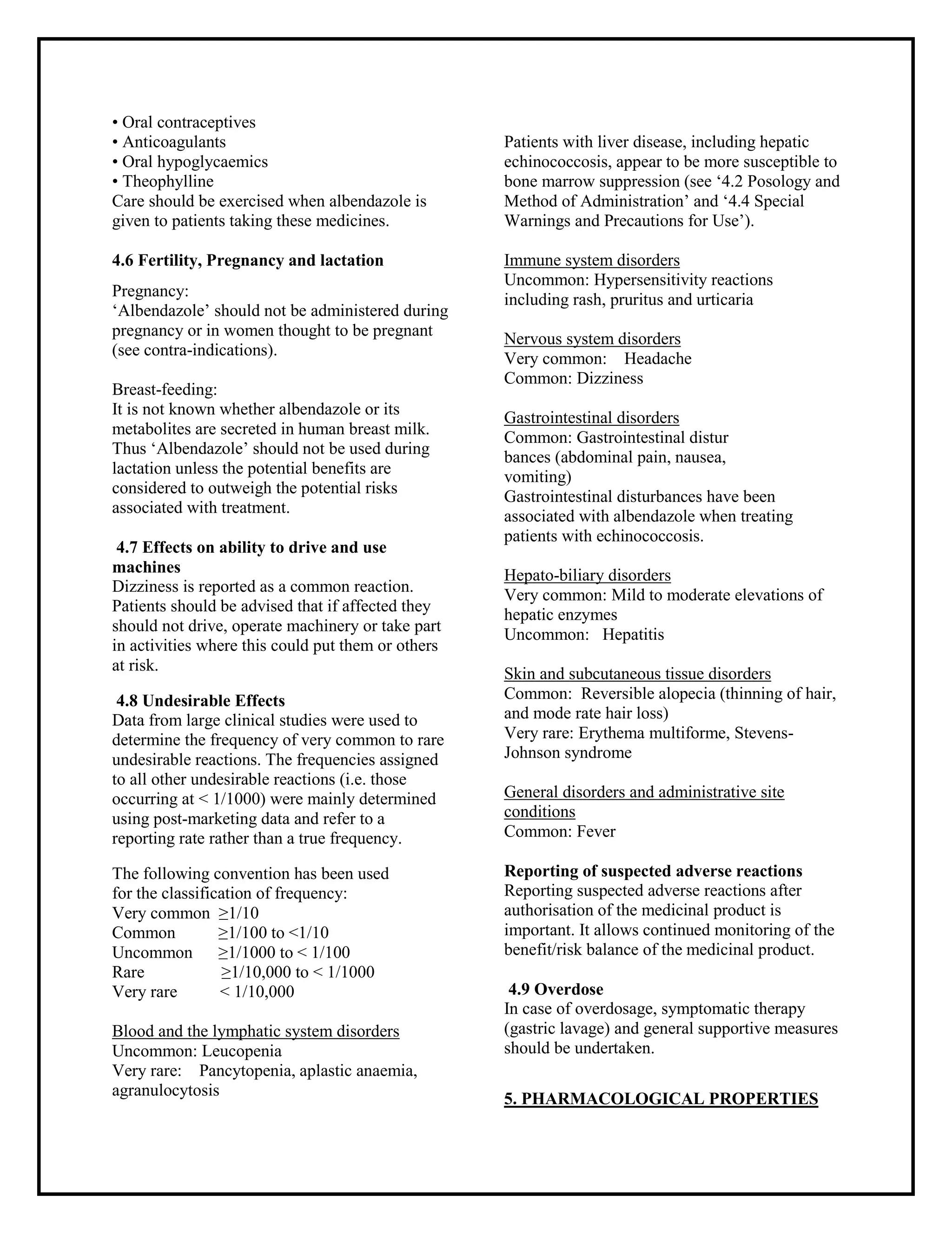 Albendazole 400 mg tablets smpc taj pharmaceuticals | PDF