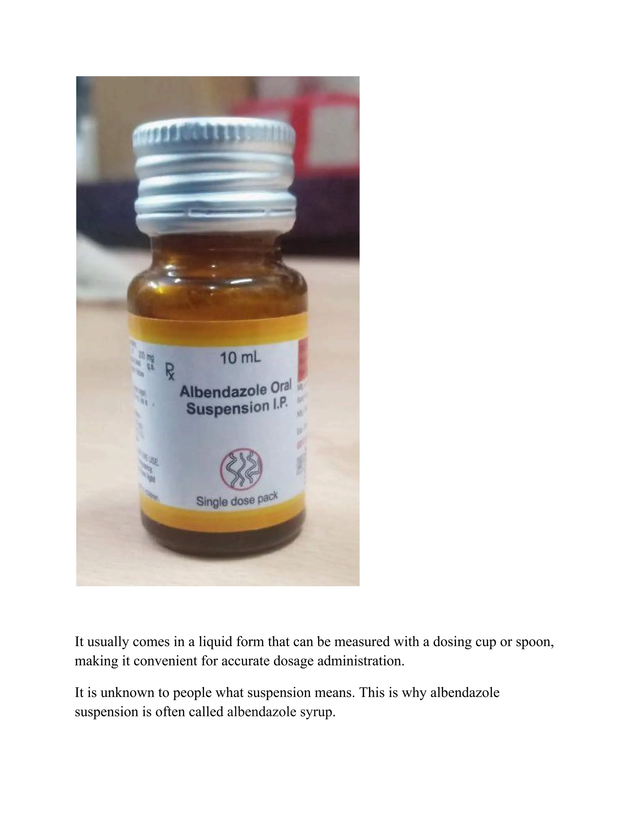 Albendazole dose for kids in worm infestation | PDF