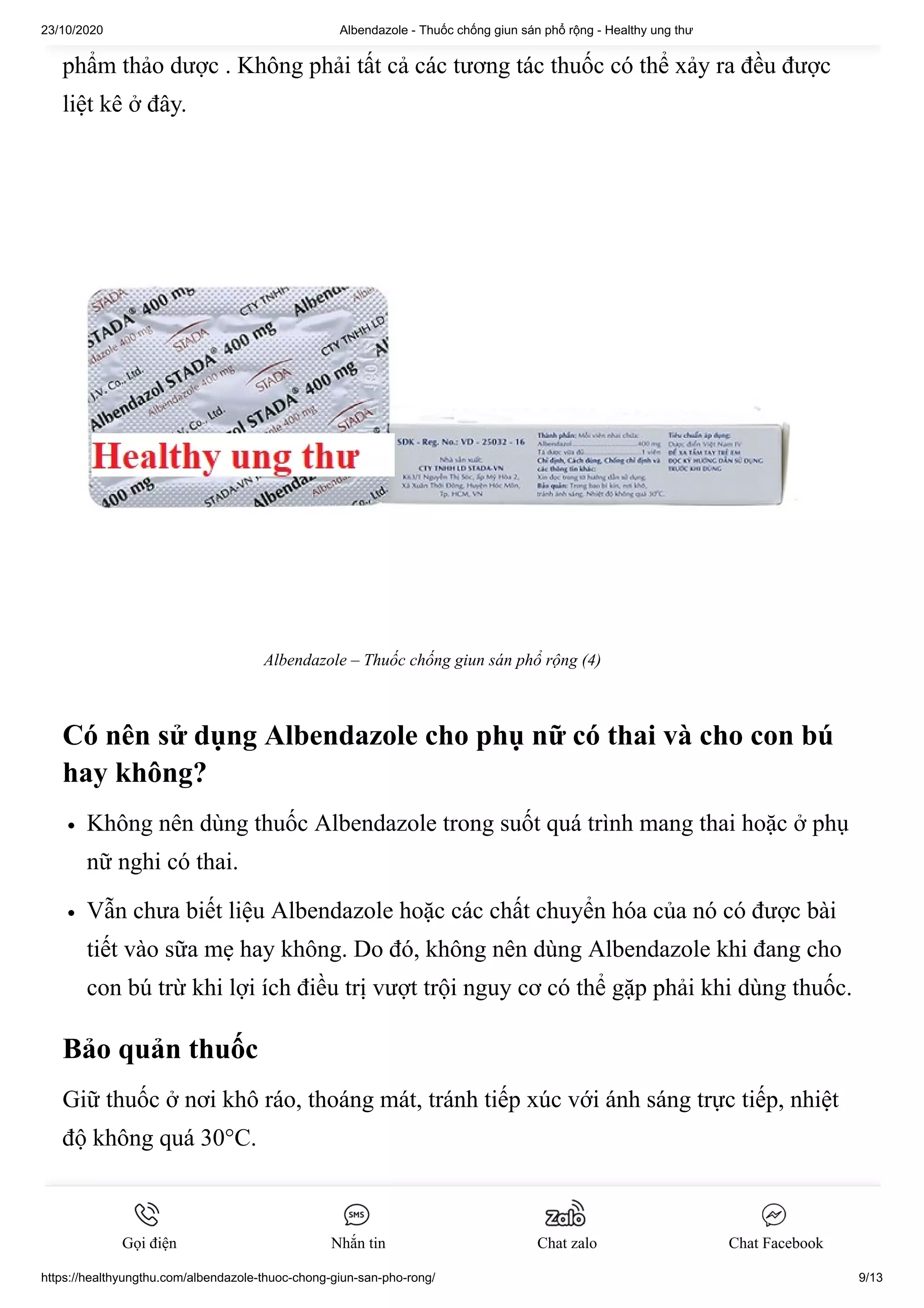 Albendazole thuoc chong giun san pho rong | PDF