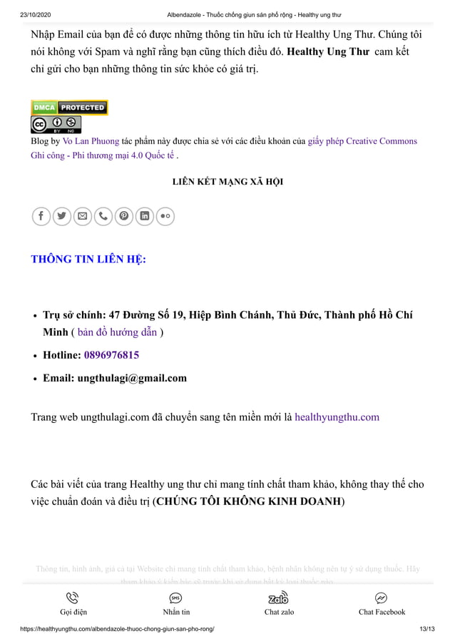 Albendazole thuoc chong giun san pho rong | PDF