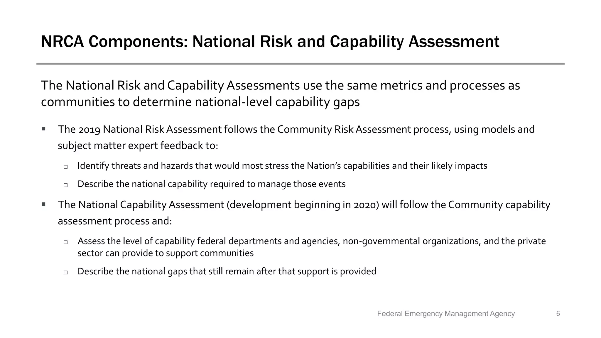 The National Risk and Capability Assessment (NRCA) | PPTX