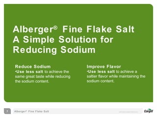 Alberger® Fine Flake Salt 2015 | PPT