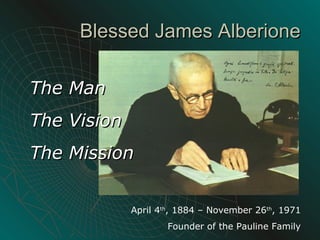 Blessed James Alberione | PPT