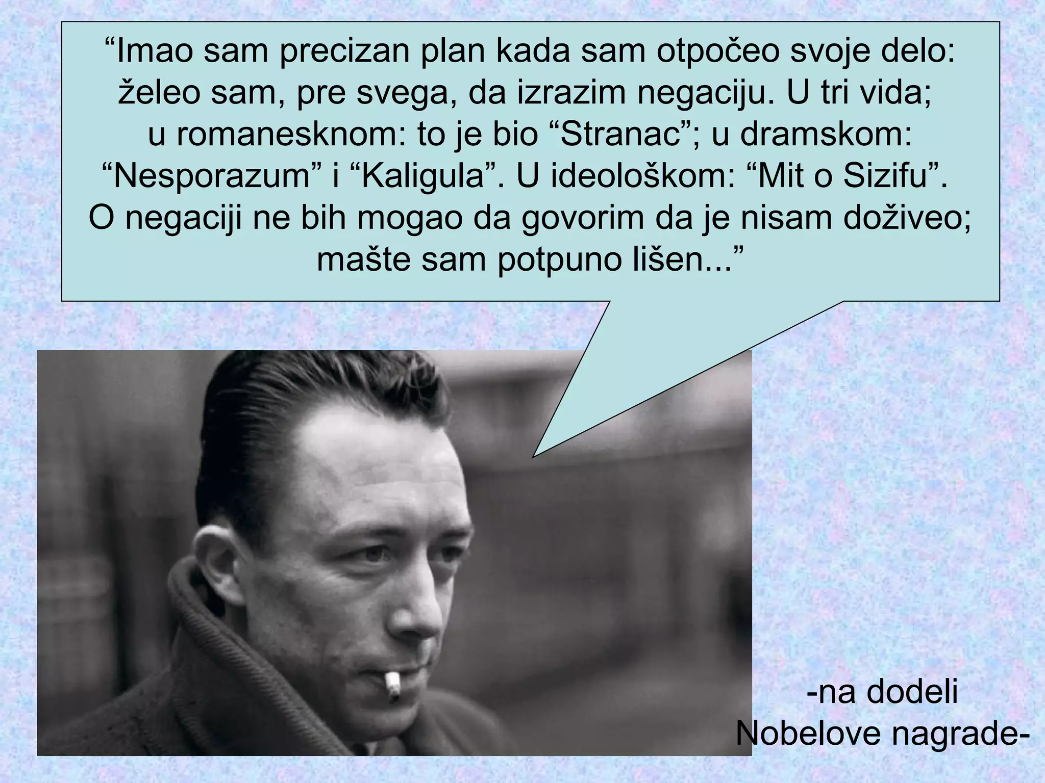 Alber Kami - kratka biografija | PPT