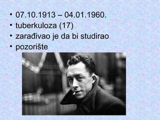 Alber Kami - kratka biografija | PPT