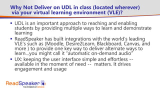 D2L Connection: Alberta - Readspeaker Breakout Session | PPT