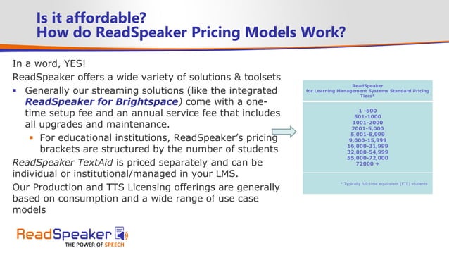D2L Connection: Alberta - Readspeaker Breakout Session | PPT