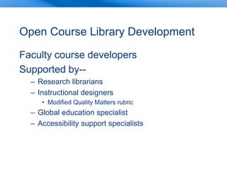 Washington SBCTC Open Course Library December 2012 | PPT