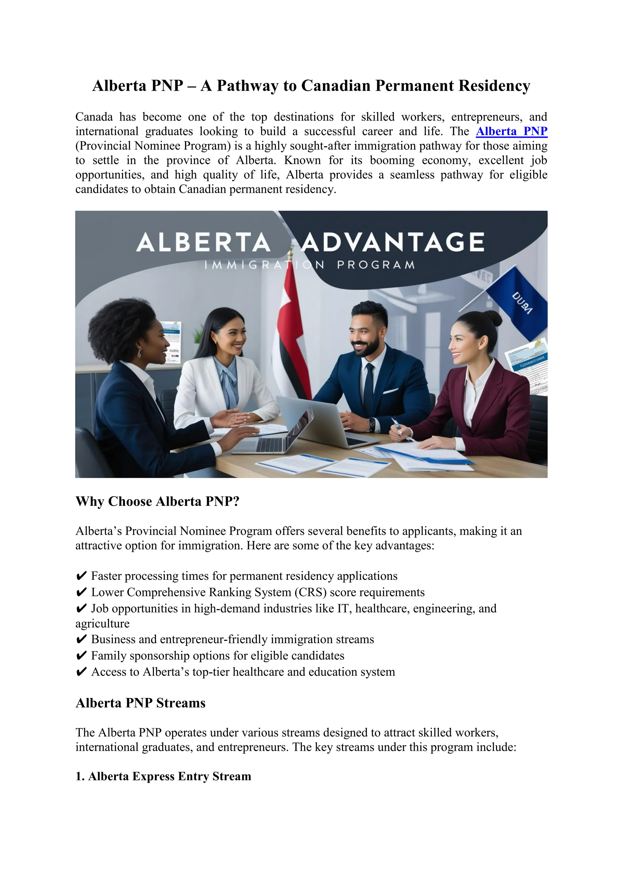 Alberta PNP – A Pathway to Canadian Permanent Residency | PDF