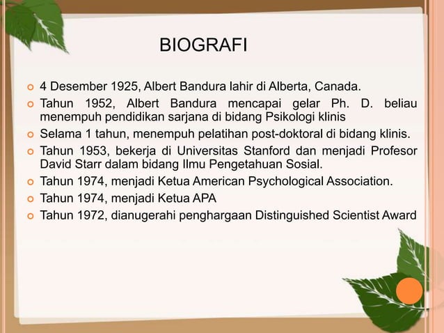 Teori Albert Bandura | PPTX