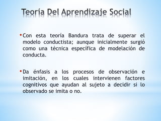 aprendizaje por observación Albert Bandura | PPTX
