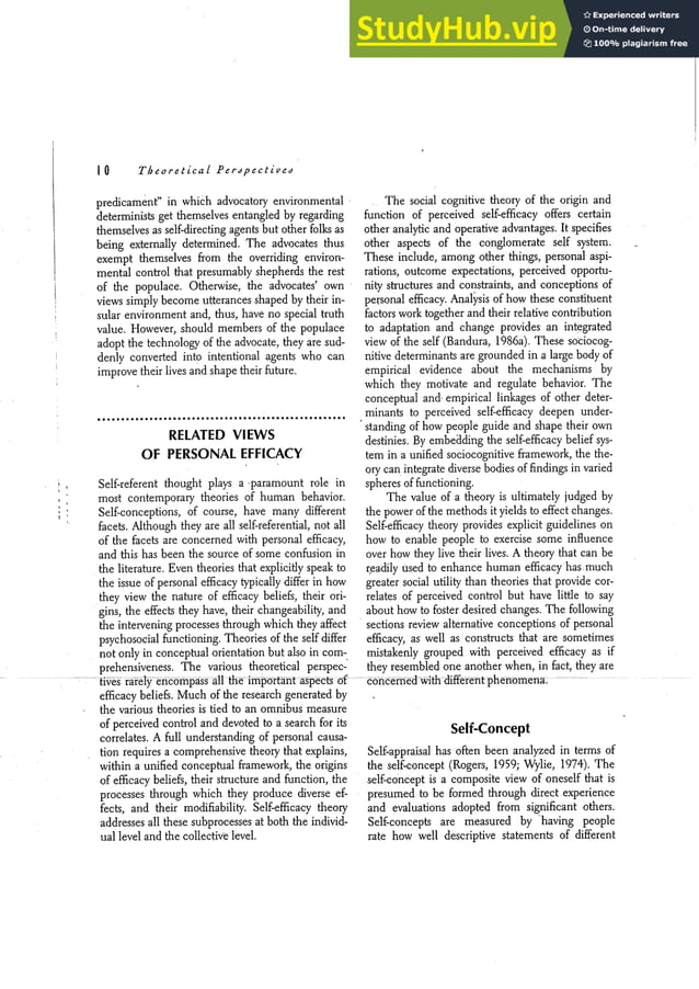 Albert Bandura-Self-Efficacy The Exercise of Control-W. H. Freeman amp ...
