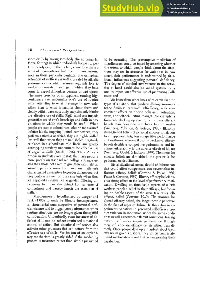 Albert Bandura-Self-Efficacy The Exercise of Control-W. H. Freeman amp ...